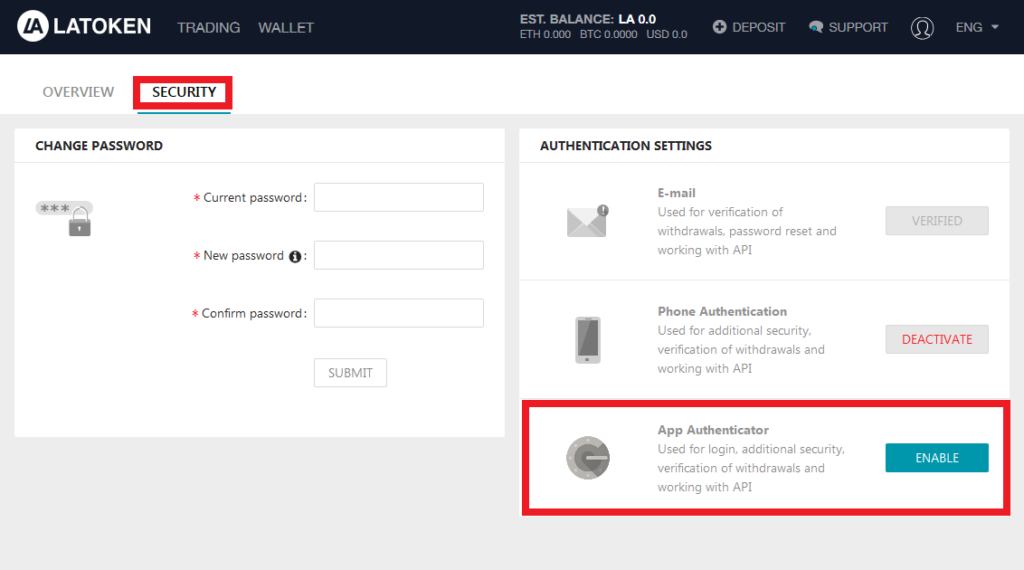 海外取引所LATOKENで2段階認証を設定する方法